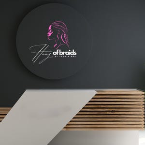 Hair Braider Logo, Logos Braided Wig,braid Logo,custom Logo Design,hair ...