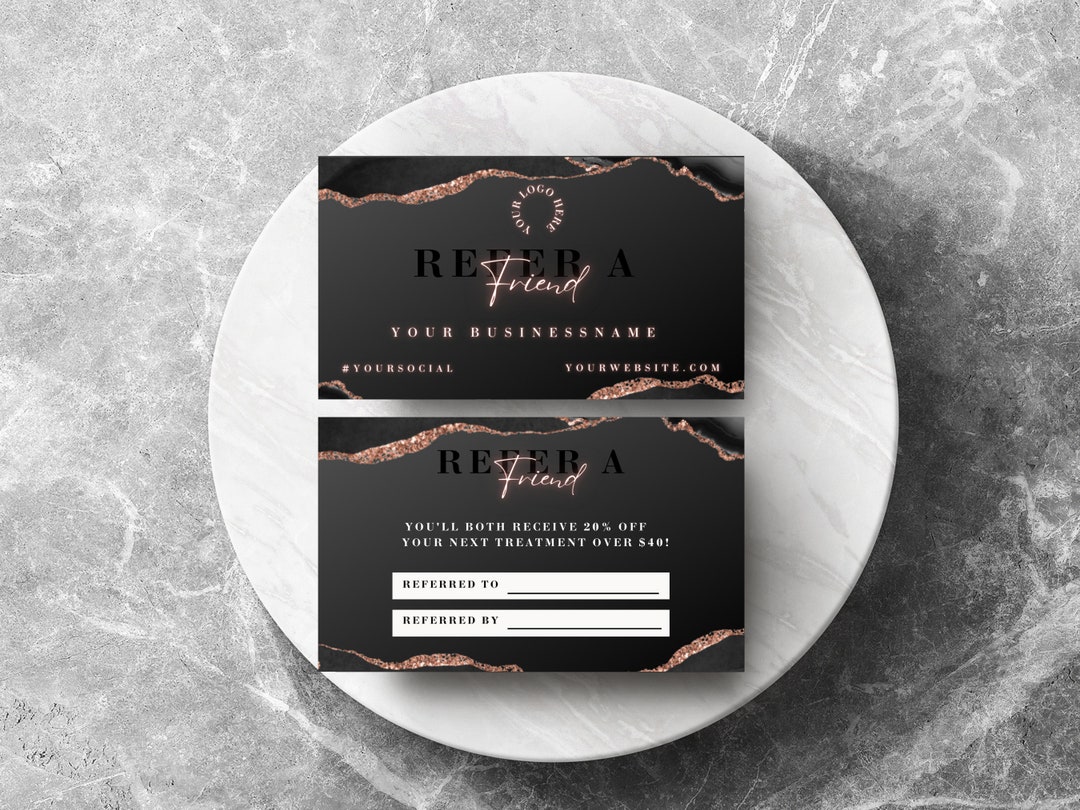 Rewards Card, Loyalty Cards , Lash Technician Loyalty Postcard, Refer A ...