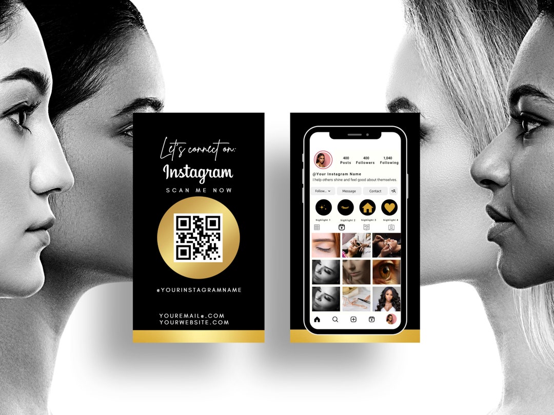 Lash Business Qr Code, Nail Business Card Template, Instagram Business ...