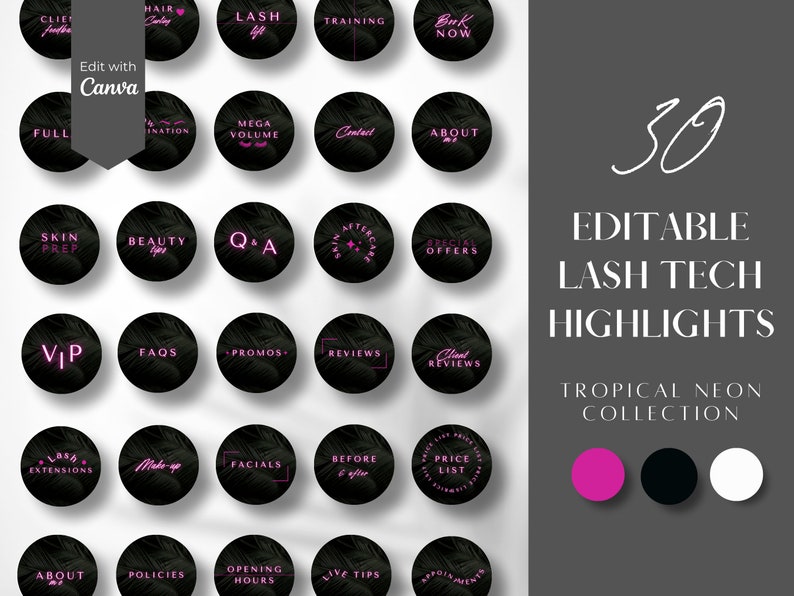 30 Neon Instagram Highlight Covers Minimalist Highlight - Etsy