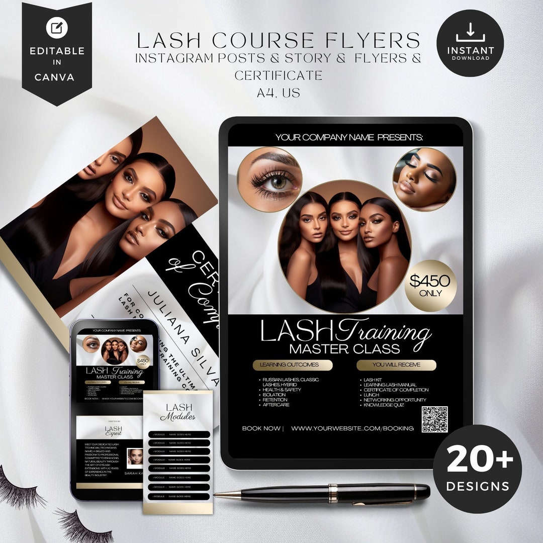 Diy Lash Training Masterclass Course Template, Lash Class,diy ...