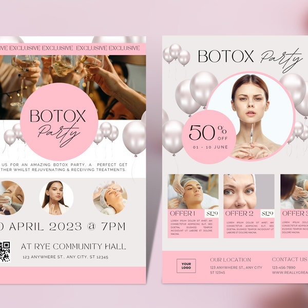 Botox Party Flyer - Etsy