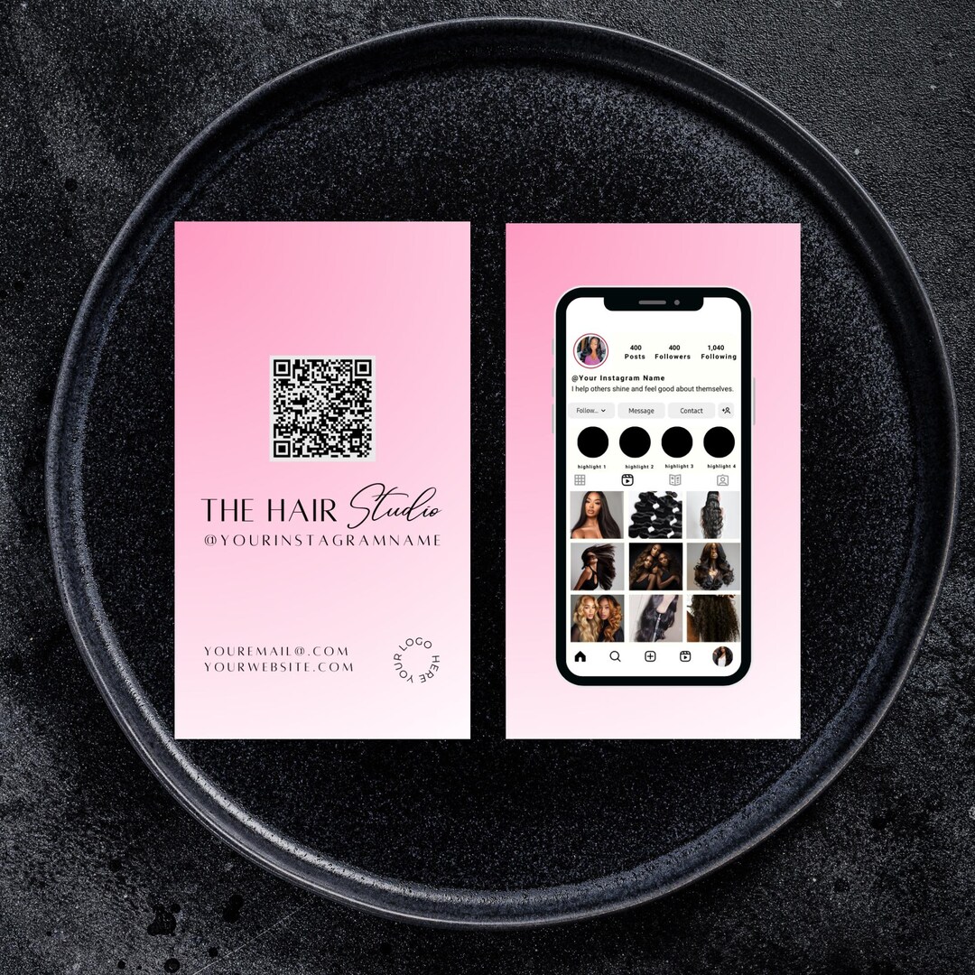 Ig Business Card, Premade Business Cards, Hairstylist Instagram ...