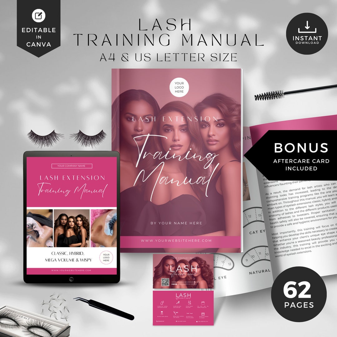 Lash Extension Training Template,lash Extension Training Manual,lash ...