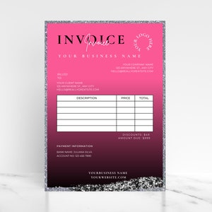 Invoice Template, Canva Template, Business Invoice, Editable Invoice ...