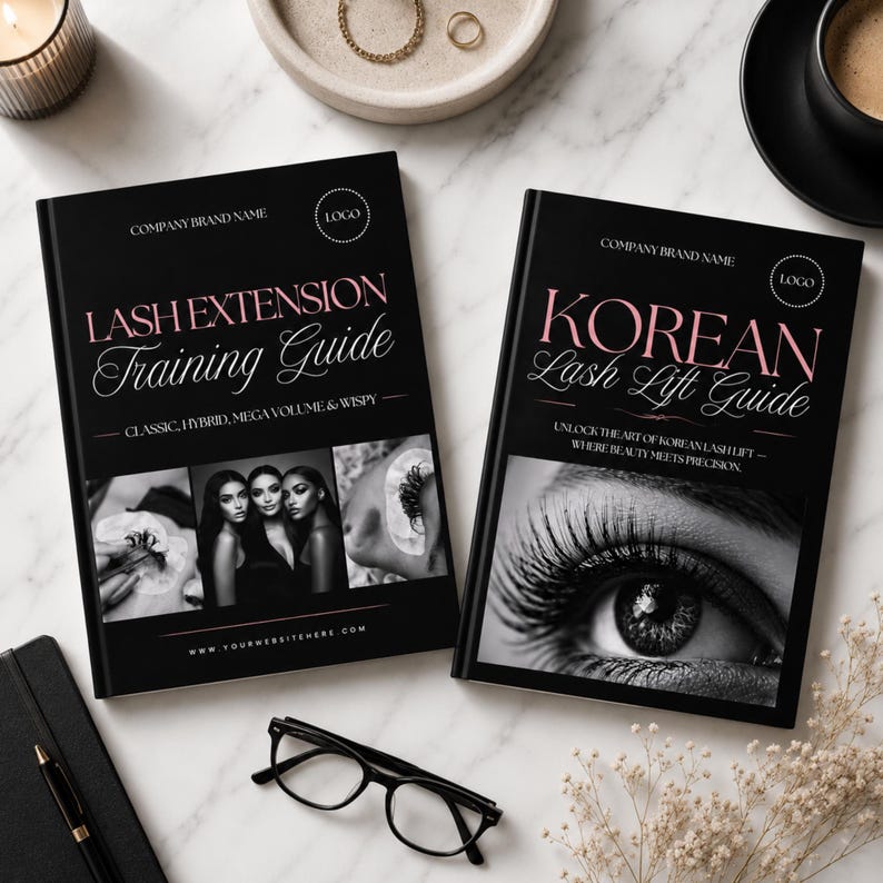 Korean Lash Lift and Lash Extension Training Manual, Editable Canva ...