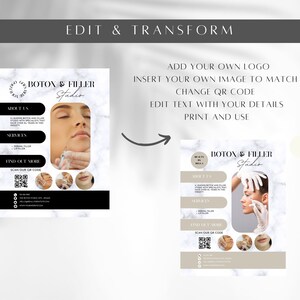 Botox Flyer, Derma Filler Flyer, Black and Marble Theme, for ...