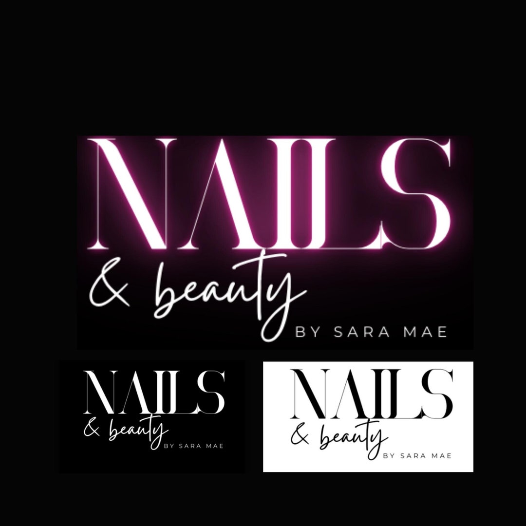 Neon Pink Nail Tech Logo: DIY Beauty Branding (canva Template) - Etsy