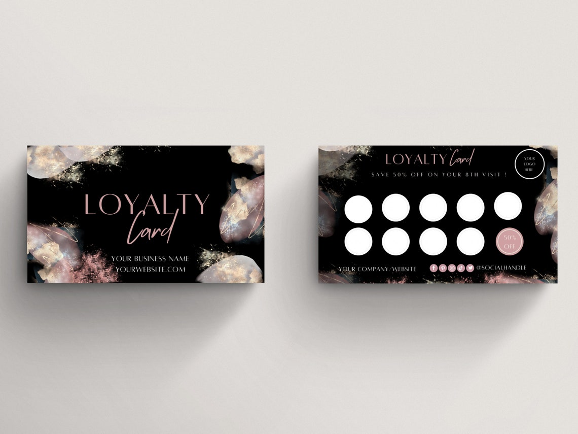 DIY Loyalty VIP Rewards Editable Digital Business Card for - Etsy