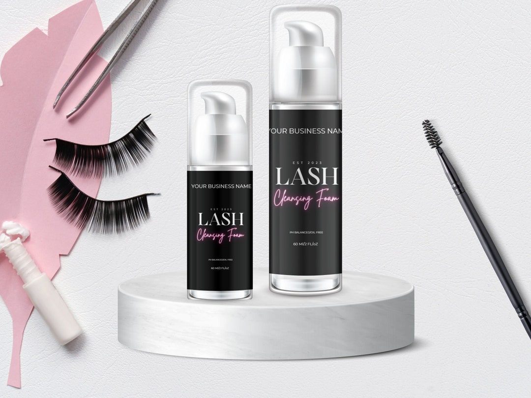 DIY Lash Shampoo Template, Lash Bath Label, Eye Lash Cleanser Template ...