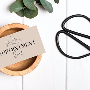 Editable Beauty Business Appointment Card , Minimal Appointment Card ...