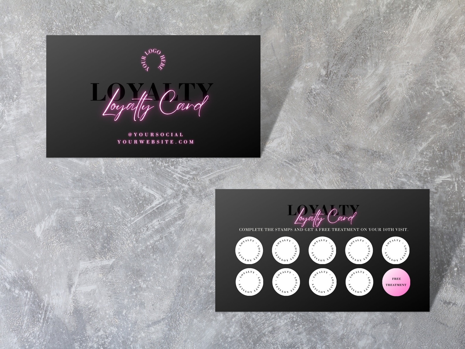 Business Loyalty Card Beauty Business Card Girl Boss Loyalty - Etsy