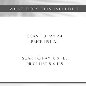 Scan to Pay Sign & Price List Template, QR Code Sign, Printable Payment ...