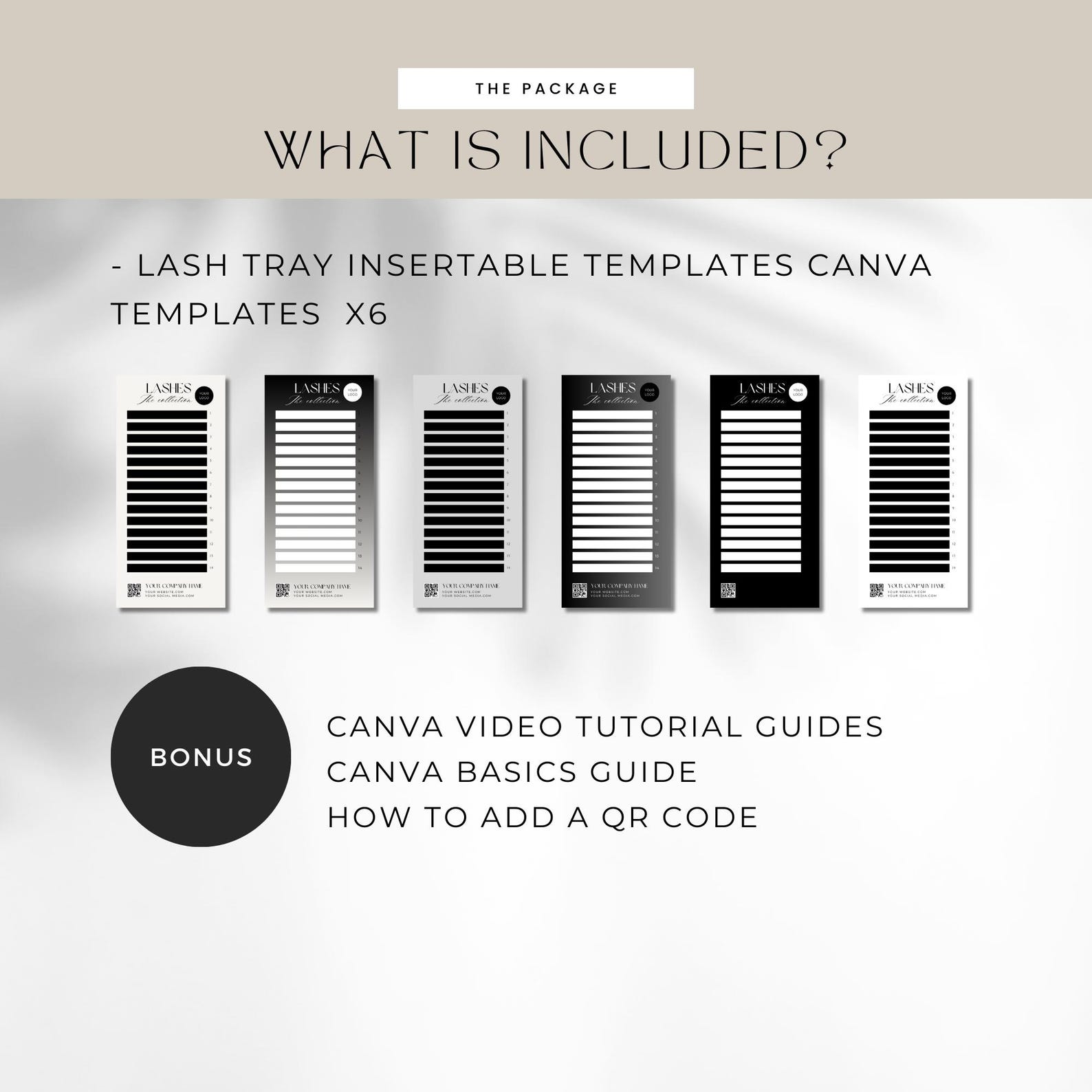 Eyelash Tray Template: Lash Packaging Mockup (canva Digital Download ...
