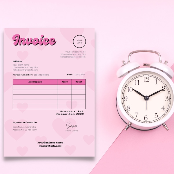 Nail Business Invoice - Etsy
