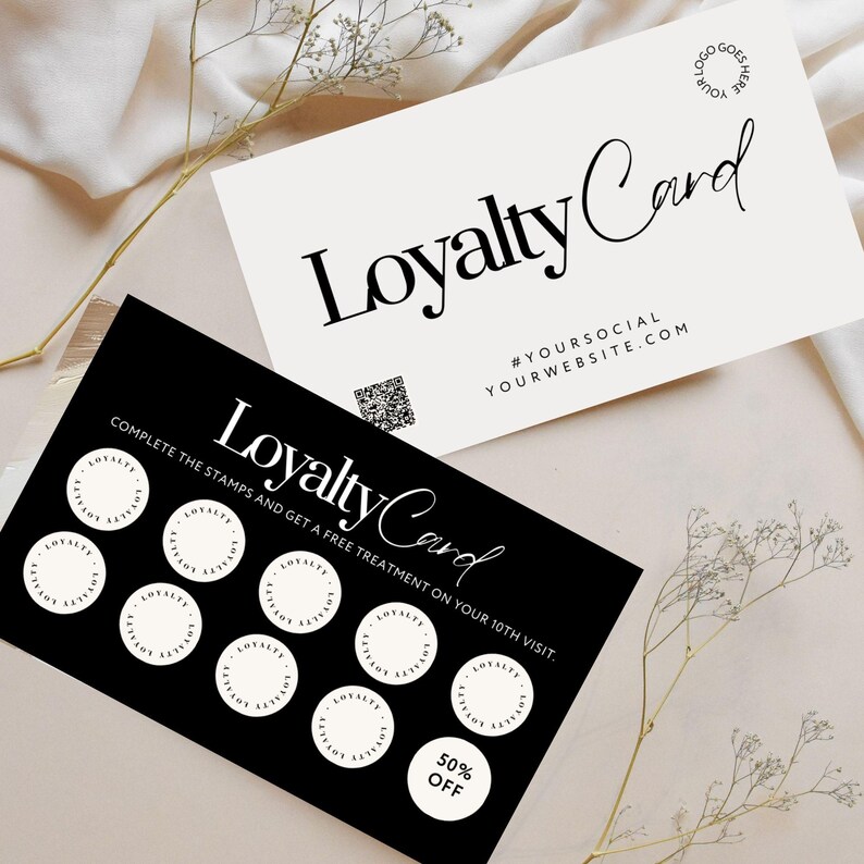 Salon Loyalty Card Template, Hair Beauty Rewards Program (printable) - Etsy