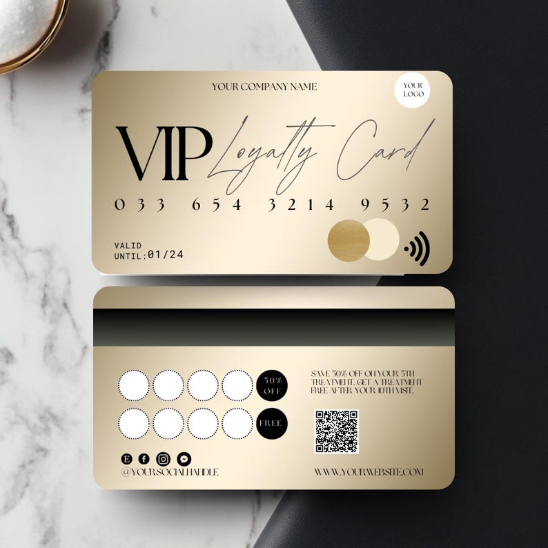 Gold Luxury Loyalty Card Template: Beauty & Lash (canva Design) - Etsy
