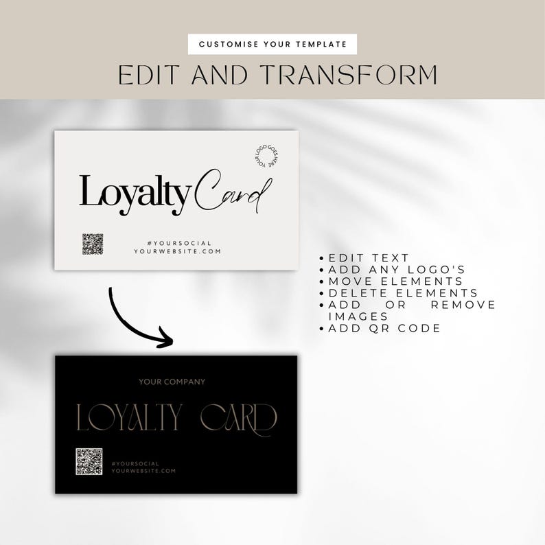 Salon Loyalty Card Template, Hair Beauty Rewards Program (printable) - Etsy