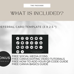Editable Referral Card Template: Minimalist Black & White Rewards ...