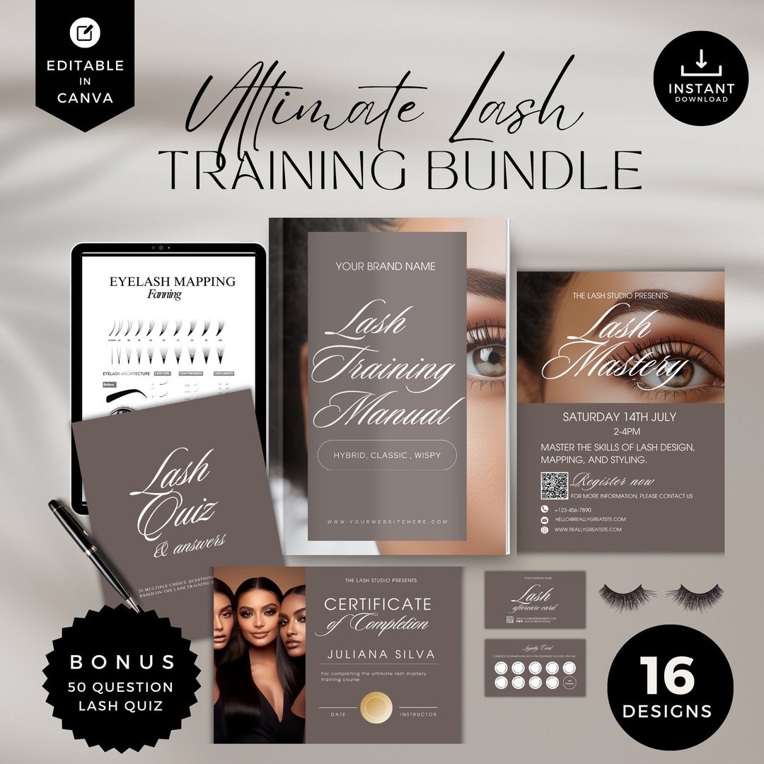 Lash Training Manual, Classic Hybrid Volume Training,eyelash Extensions ...