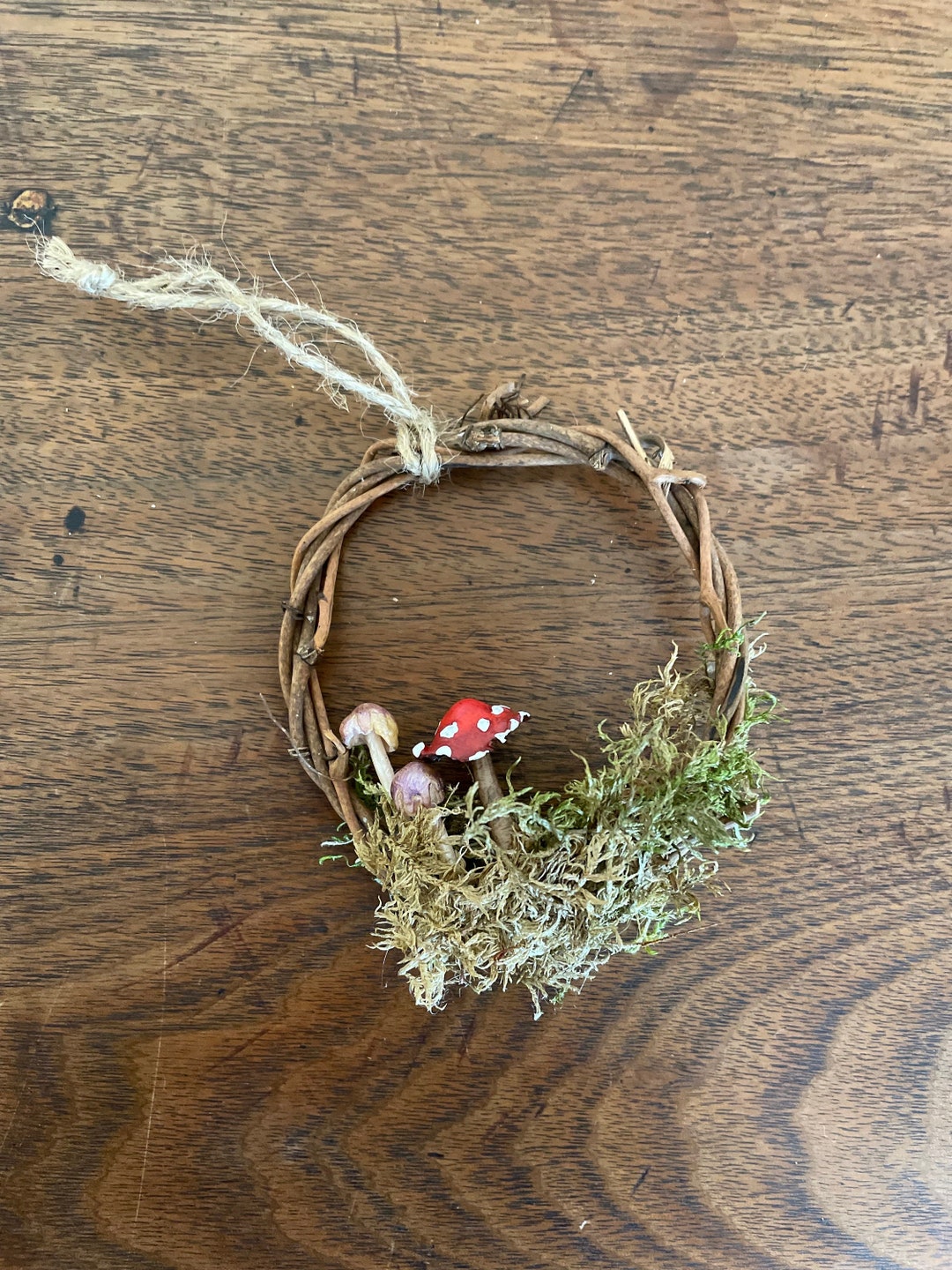 Mini Toadstool Natural Wreath Decoration Hanging Toadstool - Etsy