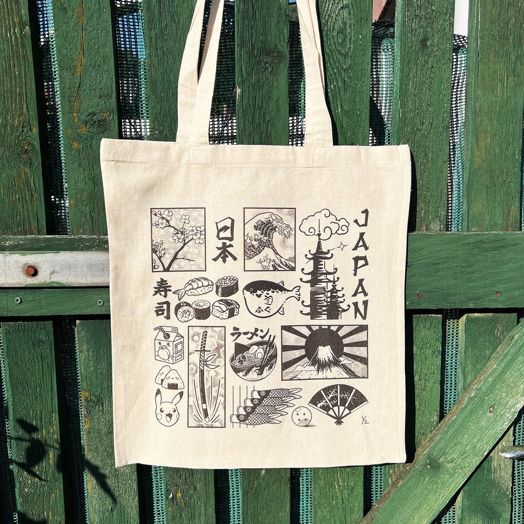 Japan Totebag Stylish Tote Japan Fan Otaku Totebag - Etsy