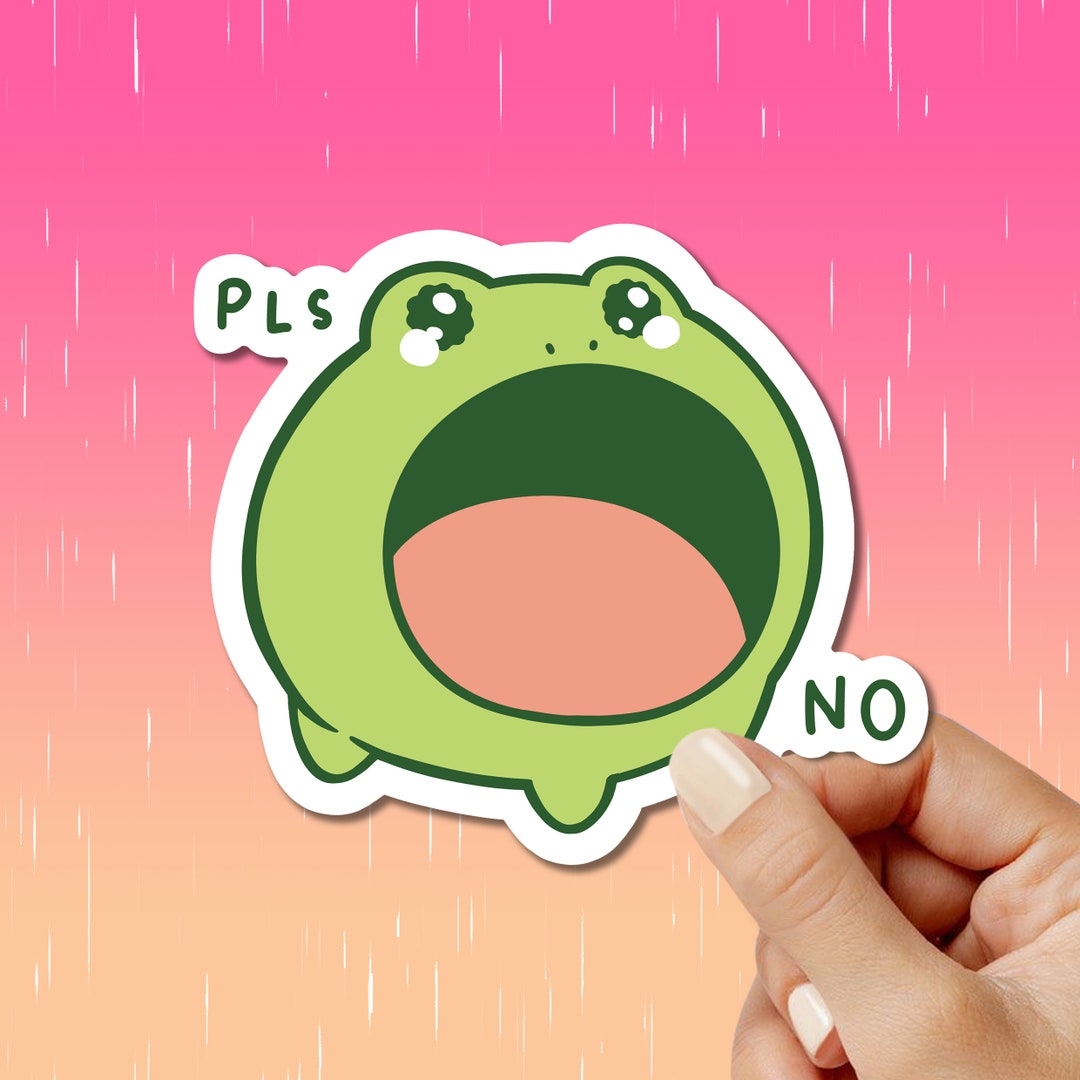 Crying Frog Sticker - Baby Frog Sticker - Cute Laptop Decal- Forest ...