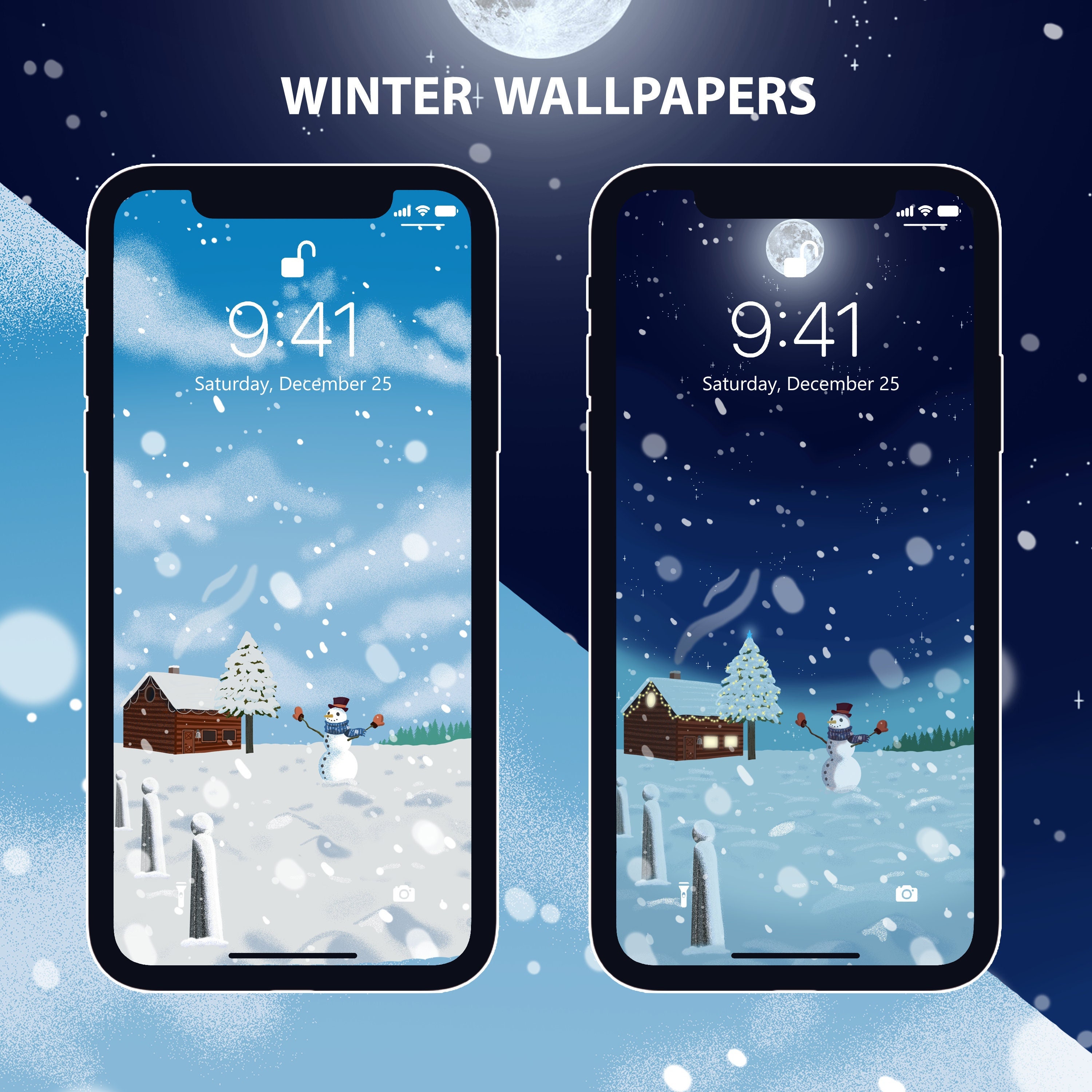 Winter Night Iphone Wallpaper