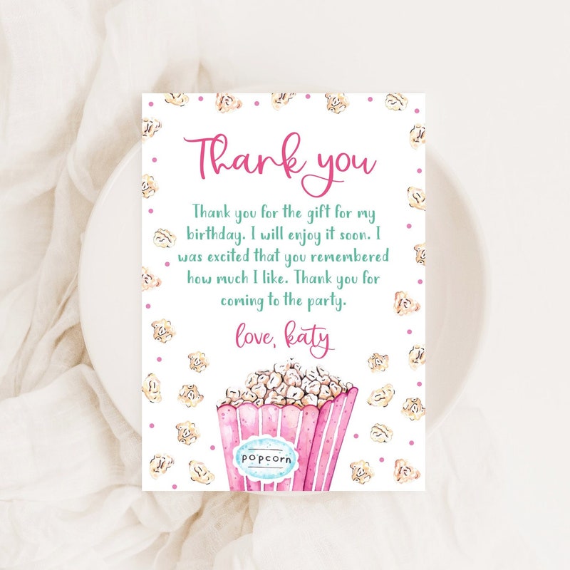 Popcorn Thank You - Etsy