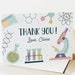 Science Thank You Card Science Birthday Experiment Birthday - Etsy