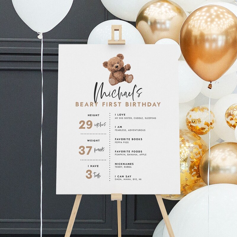 Birth Stats Poster - Etsy