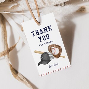 Editable Baseball Birthday Decor Favor Thank You Gift Tag Food Label ...