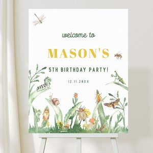 Bug Welcome Sign Bugs Birthday Sign Bugging Out Custom Sign Party Sign ...
