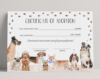 Adopt a Tropical Animal, Pet Adoption Party, Adoption Certificate, Luau ...