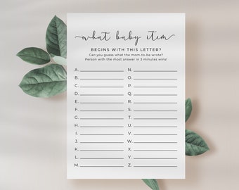 ISABELLA What Baby Item Begins With This Letter Game - Etsy