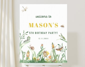 Birthday Welcome Sign Bugs - Etsy