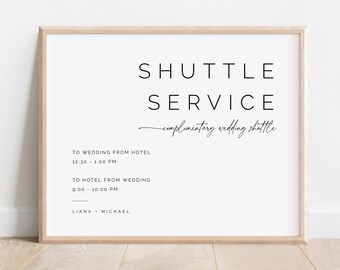 Shuttle Bus Wedding Sign - Etsy
