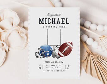 Editable Rugby Birthday Invitation - Etsy