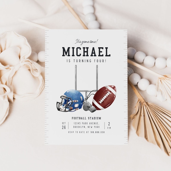 Rugby Birthday Invitations - Etsy