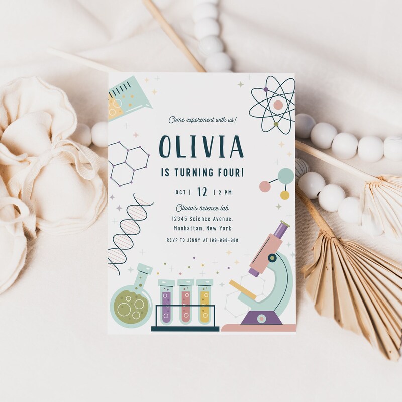 Science Invitation - Etsy