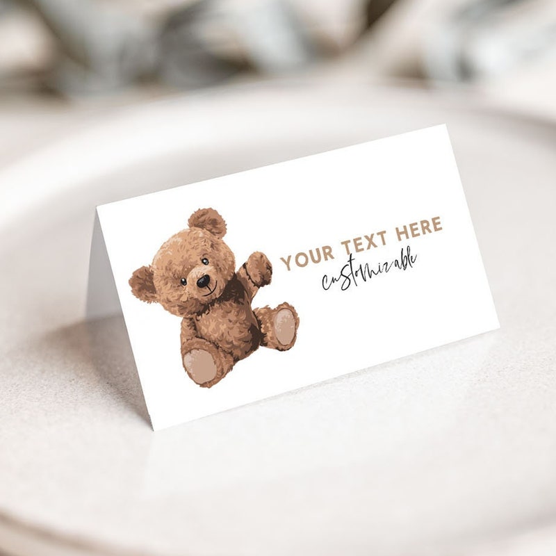 Teddy Bear Card - Etsy