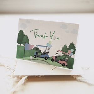 Editable Golf Course Thank You Card Thank You Note Fold Card Gift Card ...