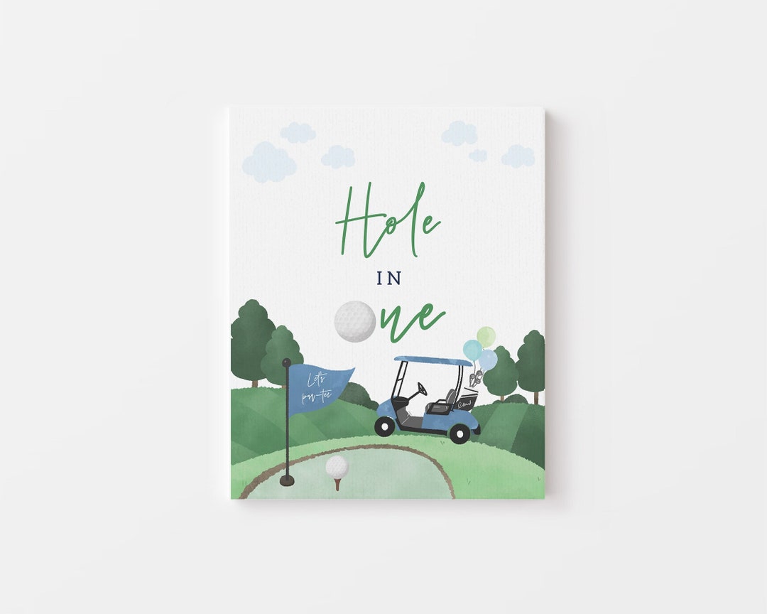 Instant Download Golf Hole in One Sign Golf Birthday Decor Printable ...