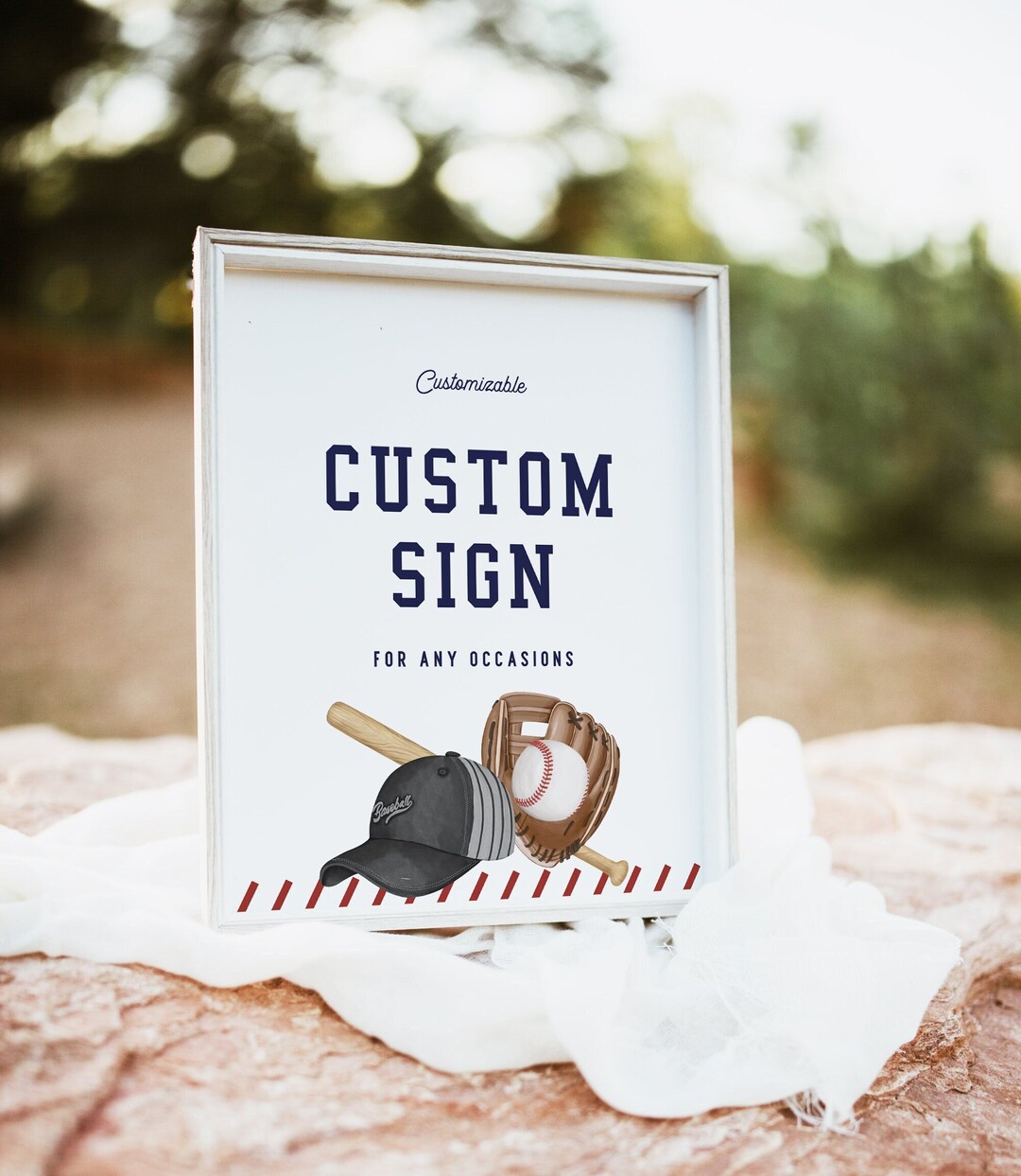 Editable Baseball Birthday Party Custom Sign Sports Ball Birthday Sign ...