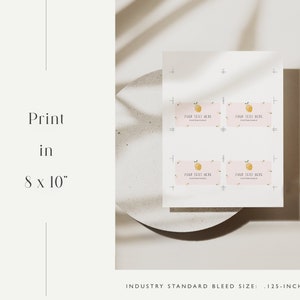 Editable Lemon Little Cutie Food Label Place Card Lemon Buffet Tent ...