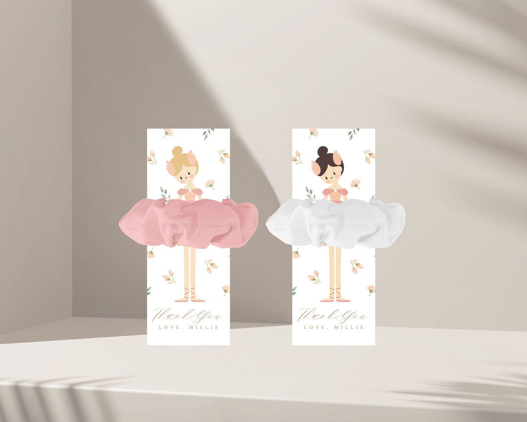 Editable Ballerina Scrunchy Card Ballet Dancer Scrunchies Holder ...