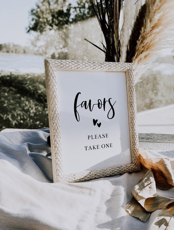 Instant Download Minimalist Favors Please Take One Sign Wedding Decor ...