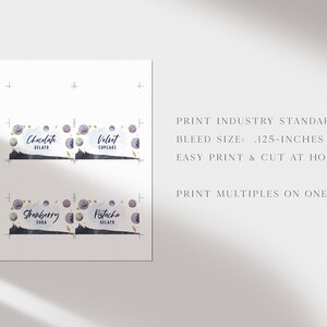 Outer Space Food Label Tent Card Thank You Label Food Label Galaxy ...