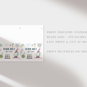 Science Thank You Card Science Birthday Experiment Birthday Thank You ...