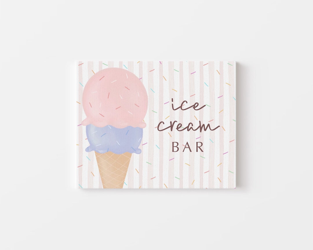 Letrero de barra de helado Letrero de cumpleaños Descarga instantánea ...